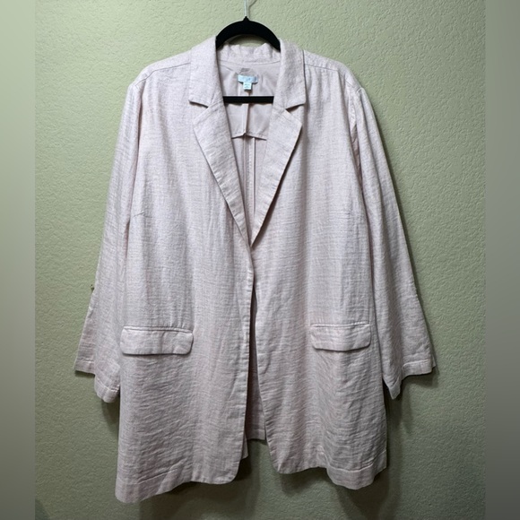 J. Jill | Jackets & Coats | Plus Size J Jill Linen Blend Open Front ...